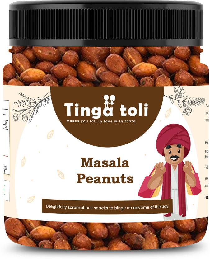 TINGA TOLI Masala Peanut Namkeen | Healthy Indian Snacks |Jar Pack ...