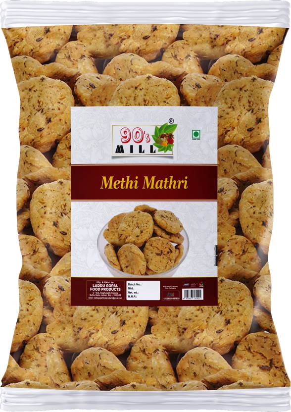 90's MILL Pratichya Varuna Old Mathri Snack Gol Round Methi Mathris ...