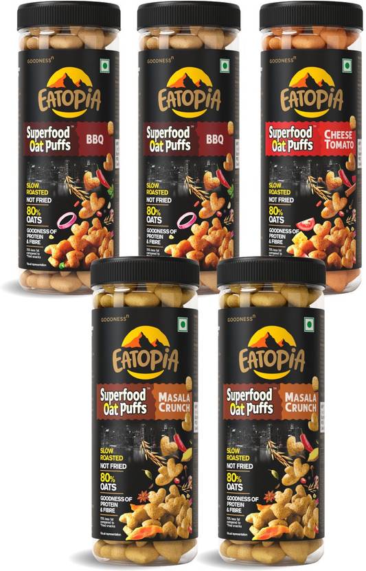 EATOPiA Oat Puffs - 2BBQ_CT_2MC (Pack of 5) 300g Price in India - Buy ...