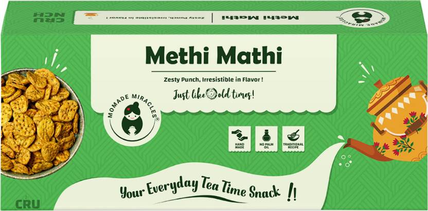 MOMADE MIRACLES Methi Mathi | Tea Time Healthy Snack with No Palm Oil ...