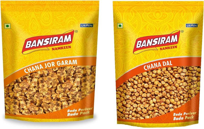 Bansiram BANSI RAM CHANA JOR GARAM & CHANA DAL STANDEE PACK COMBO (2 x ...