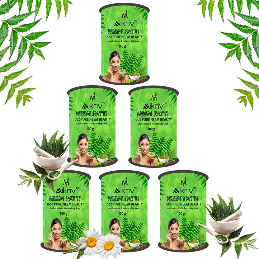 MIKRIV Herbal Neem Patti Soap – Natural Antibacterial Cleanser for ...
