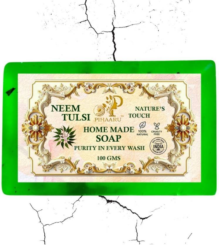 Pihaaru Neem Tulsi Green Touch Soap – Pure Skincare Protection (100g ...