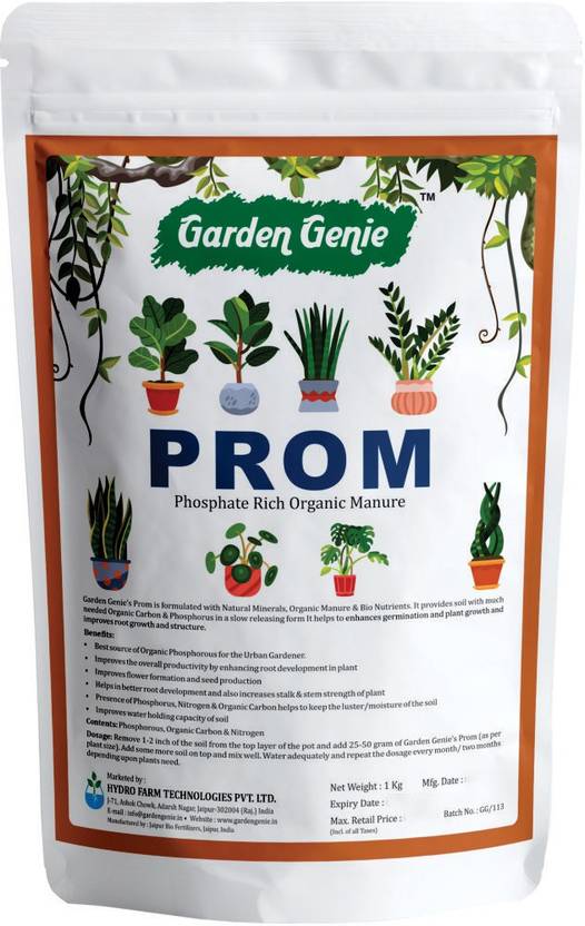 Garden Genie Rich Organic Manure (PROM) Organic Granules Fertilizer for ...