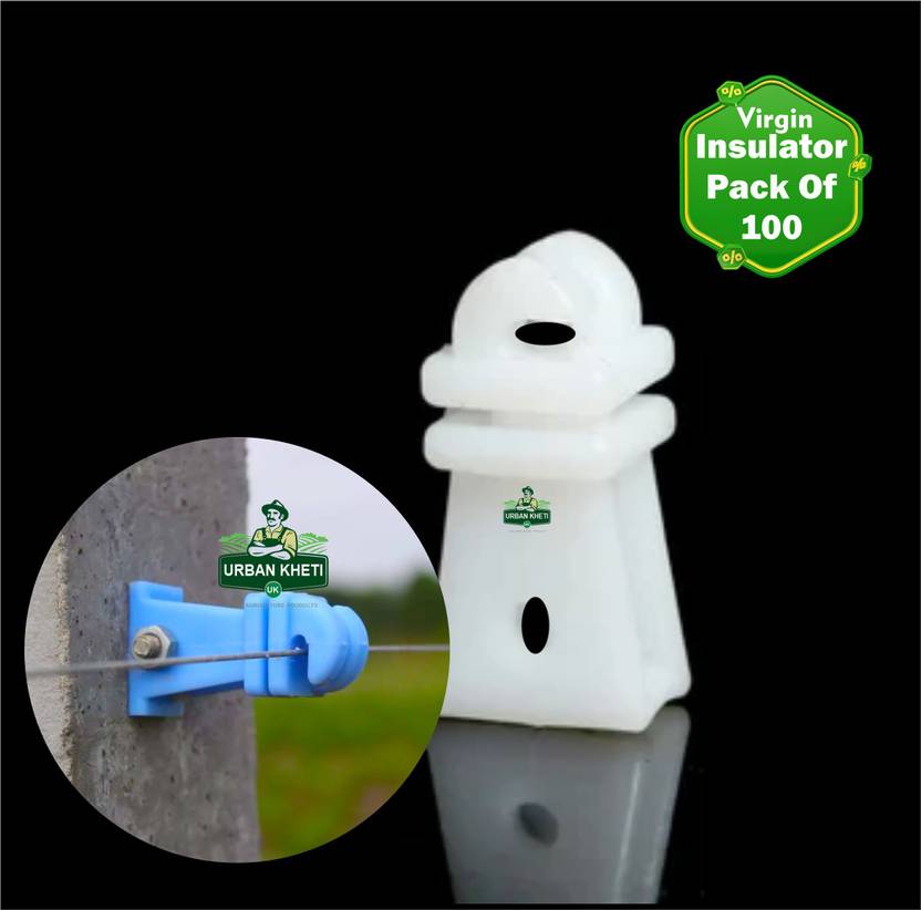 UrbanKheti Virgin Insulator For Zatka Fence (Pack-100)(Extra Long ...