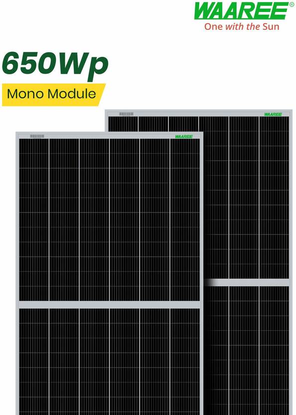 WAAREE II 650 Watt 132Cell Mono Perc II Solar Panel Price in India ...