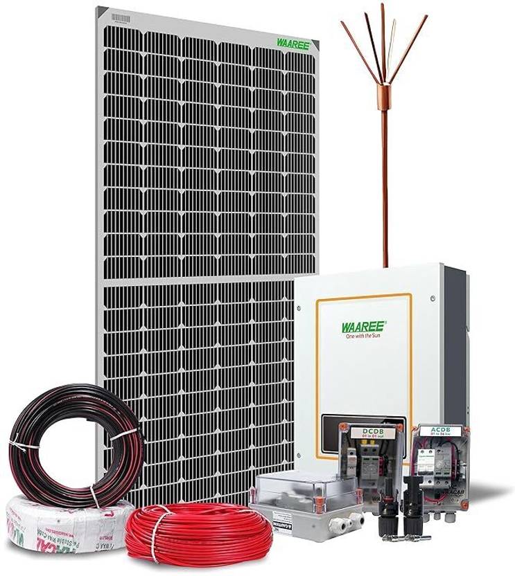 WAAREE 5kW On-Grid Non DCR Solar Kit (Single Phase) with 405 watt All ...