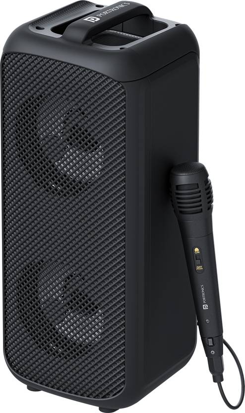 Buy Portronics Rumble 25W Portable Bluetooth Speaker,Wired karaoke Mic ...