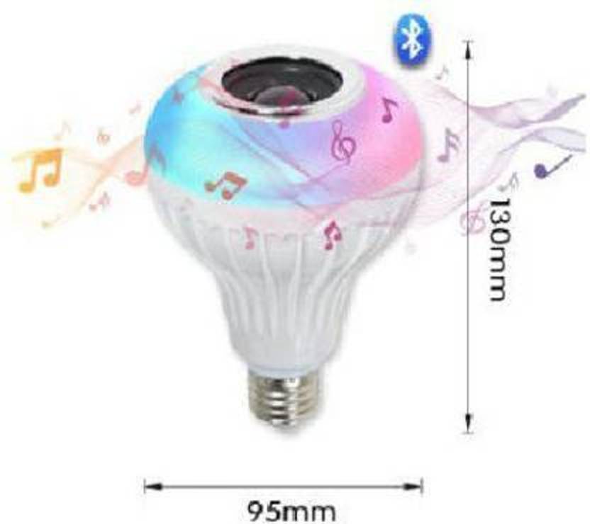 Buy FIXTSON LED Wireless Light Bulb Speaker, RGB Smart Music Bulb, E27 ...