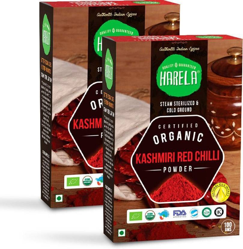 HARELA Organic Kashmiri Red Chilli Masala Powder Price in India - Buy ...