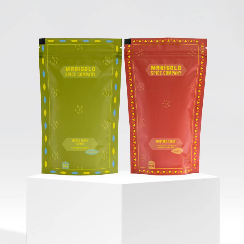 Marigold Spice Company Mustard Seeds and Whole Jeera Each 500GM Price ...