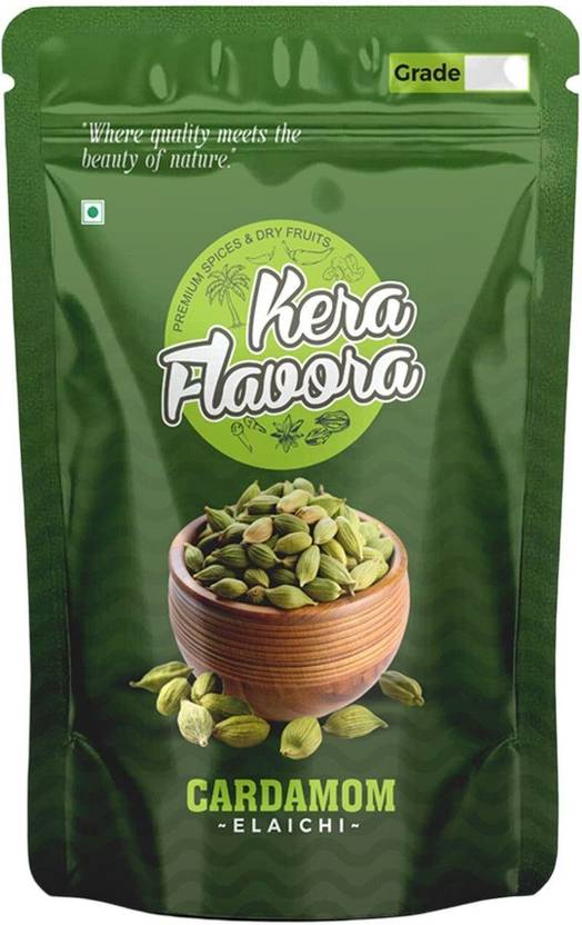 Keraflavora Green cardamom whole 100% natural premium quality 8+mm BOLD ...
