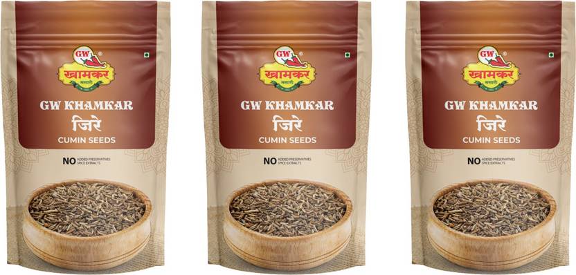 GW Khamkar Jeera/ Cumin Seeds/ Jira Sabut Rich And Spicy, 300 grams ...