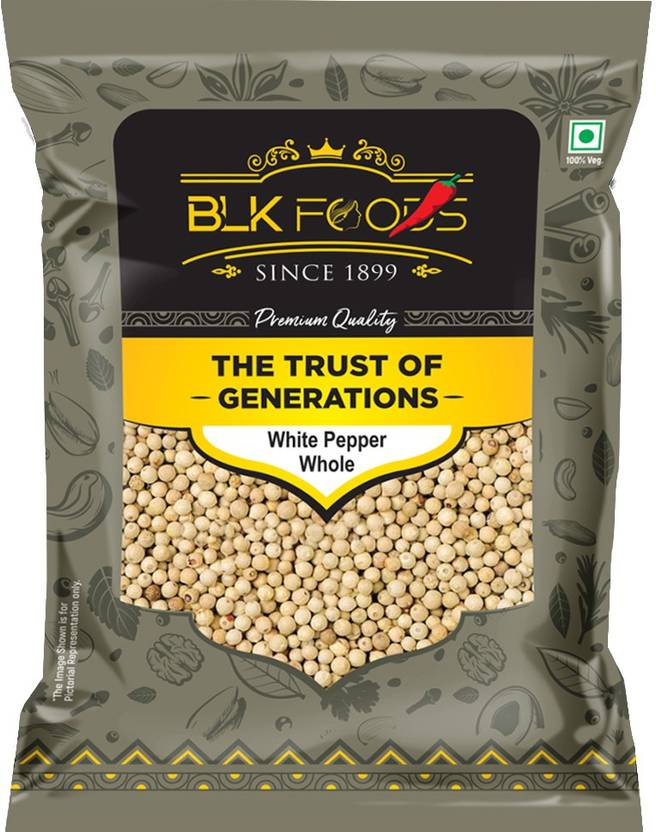 BLK FOODS Daily White Pepper Whole (safed Mirch Sabut) 400g Price in India - Buy BLK FOODS Daily ...