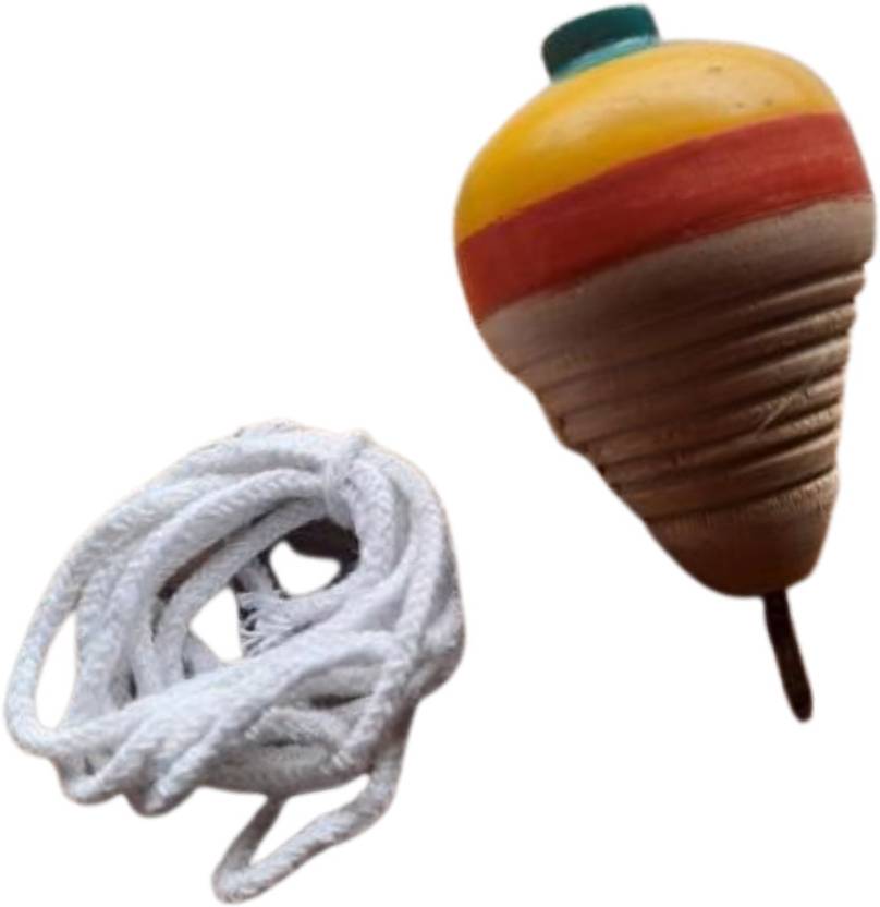 Krida Vintage Wooden Desi Spinning Top | Lattu 3+ Years - Vintage ...