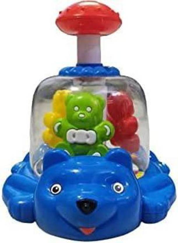 Domios Push and Spin - Bear Spinner with Spin Ball Sound Toy for ...