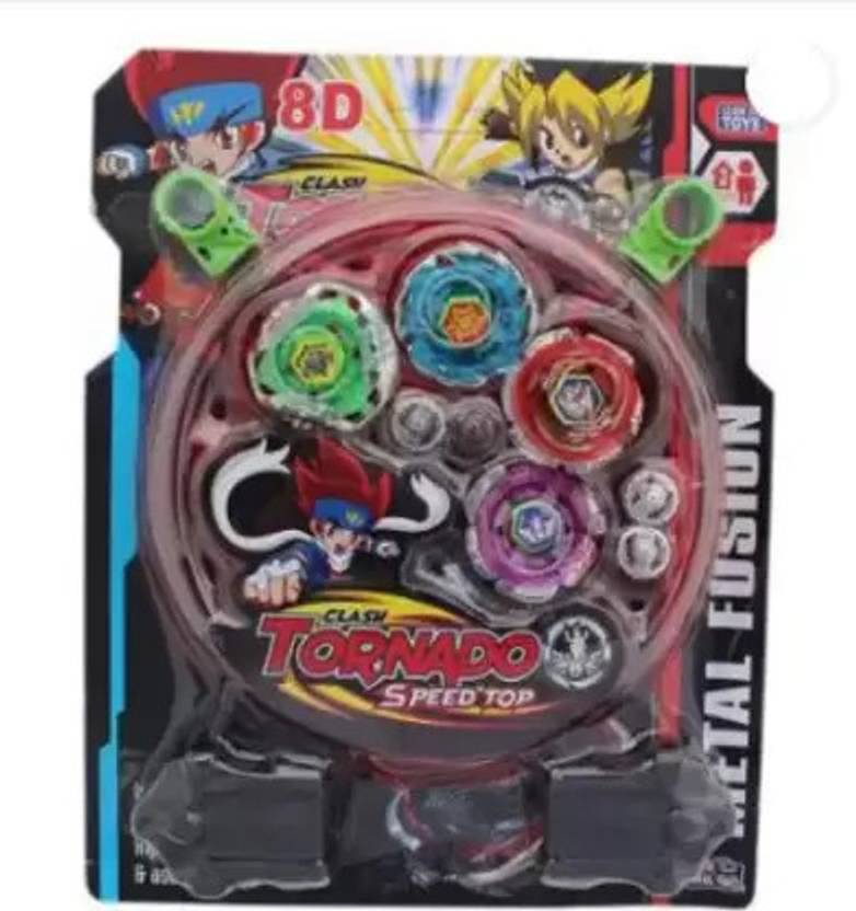 SHUANG YOU 4 in 1 Metal BeybladeToy Set Stadium and 2 Launchers (4 ...