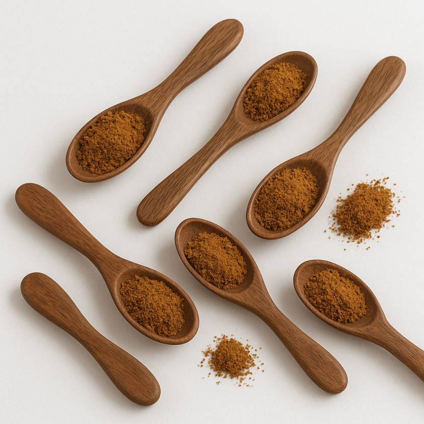 Habit Hom Wooden Spice Spoons Set – 8 Pieces | 4-Inch Wooden Small ...