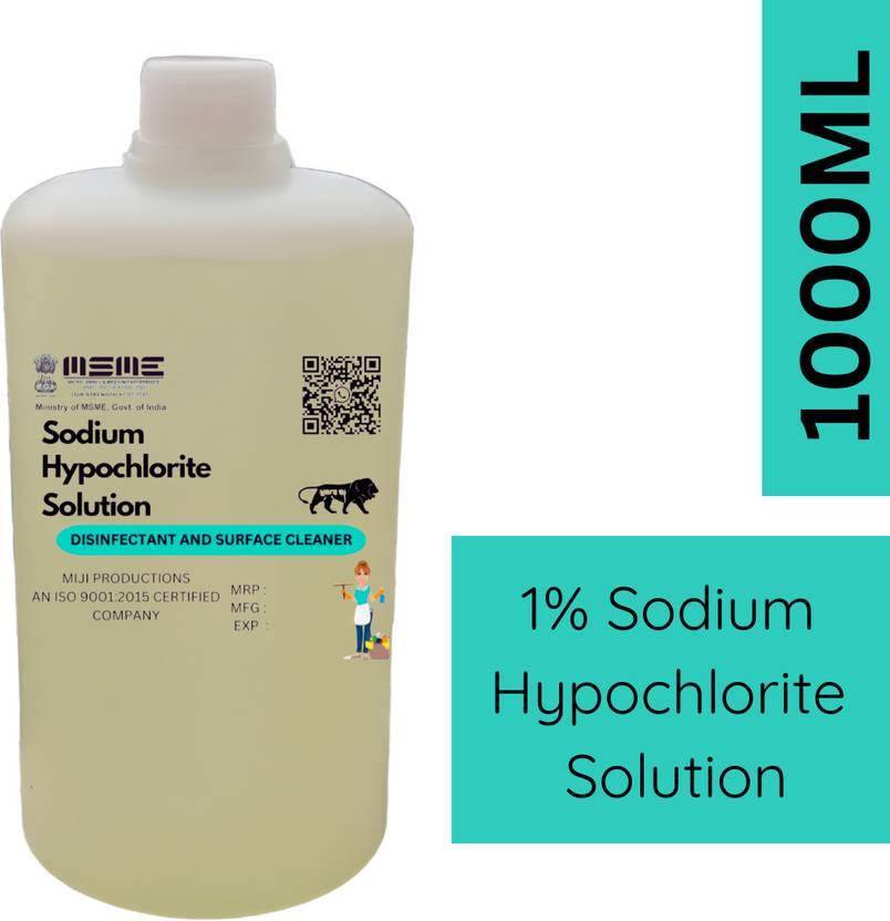 MIJI 1% Sodium HypoChlorite Solution {NAOCL} Powerful Stain Remover ...