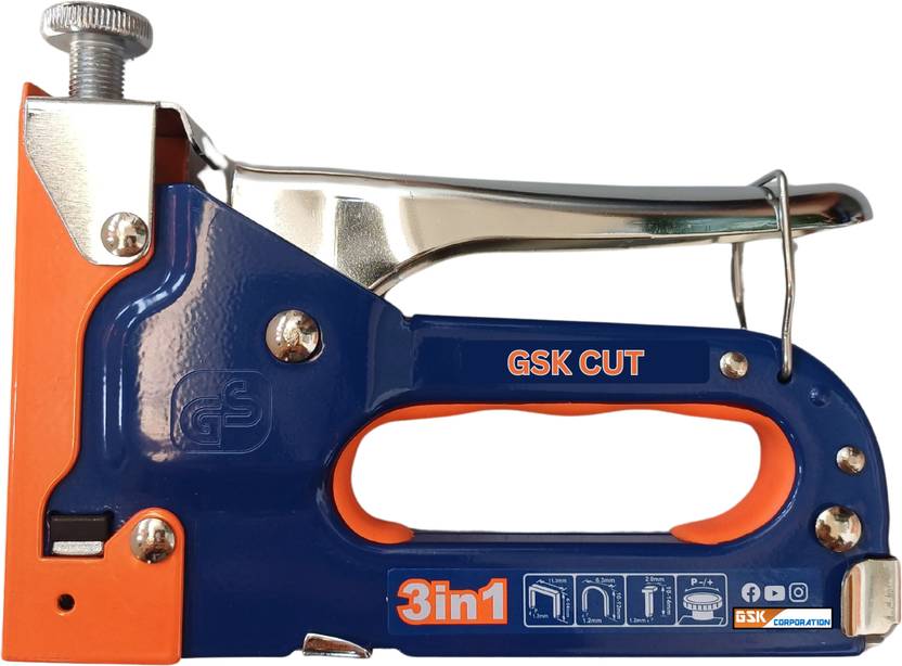 GSK Cut Manual Staple Gun for Wood Crafts Carpentry Sofa Stapler Banner ...