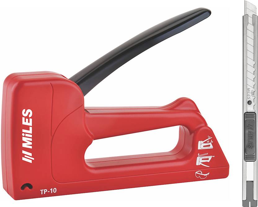 Miles Manual Gun Stapler Tracker TP-10 & All Metal Snap Off Cutter ...