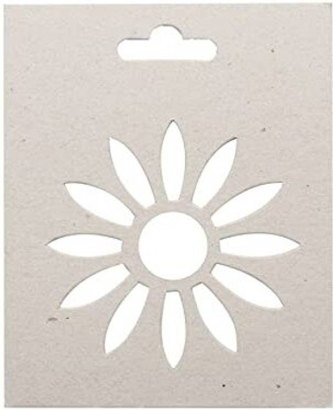 ITSY Bitsy Stencils Pointed Daisy 4X5 INCH Chipboard Painting Stencil ...