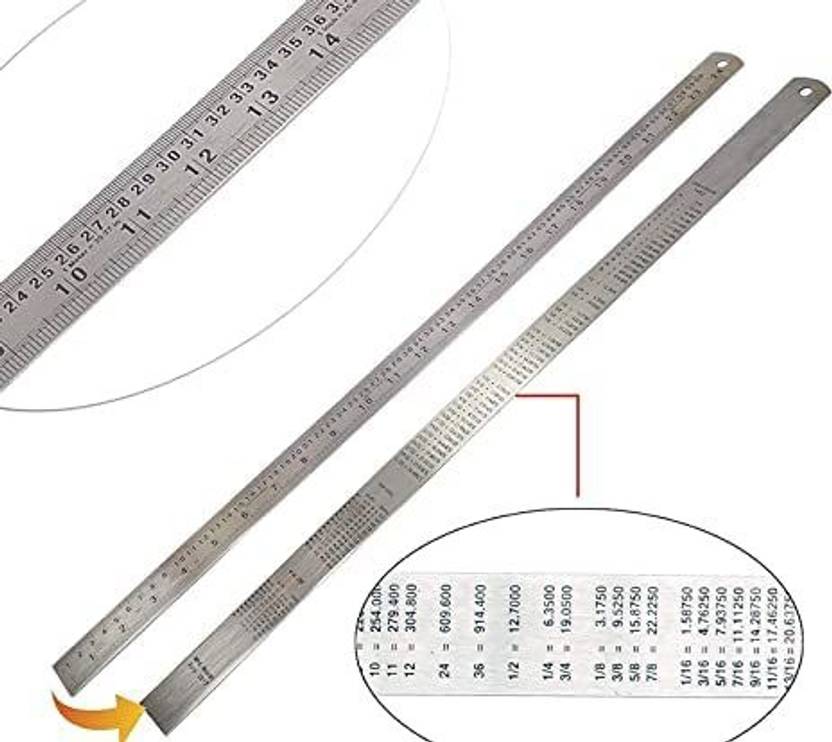 Zegel 15 cm / 150mm Stainless Steel Ruler Scale Long 2 Side Measuring ...