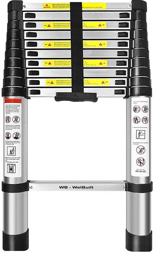 WB WELBUILT 10.5 FT (3.2Meter) Aluminium Telescopic Ladder For Home ...