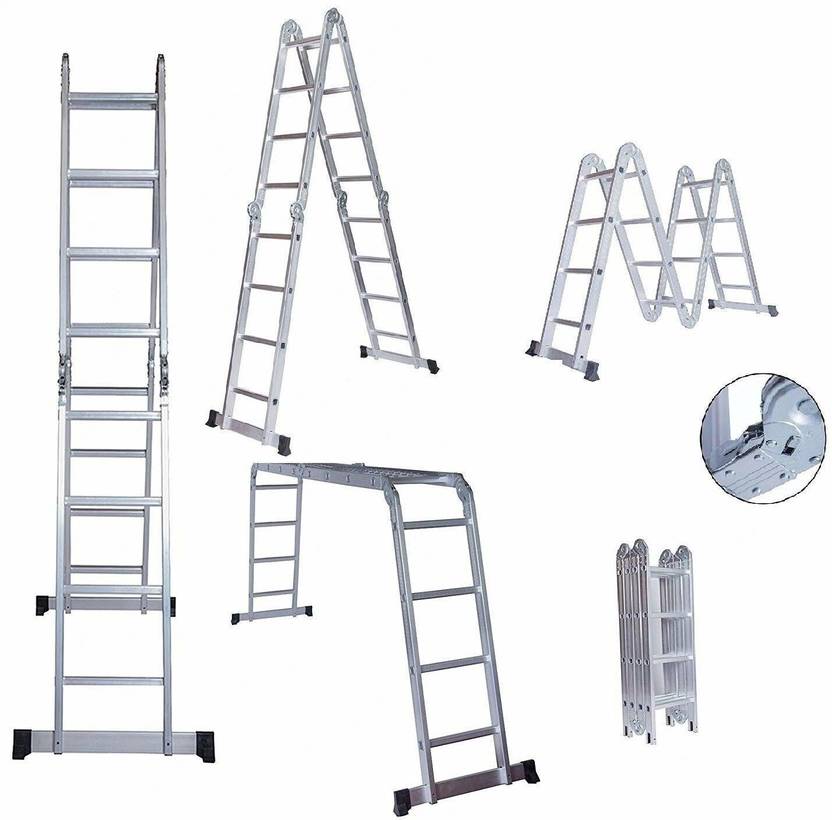 Equal 15ft Aluminium Foldable Multipurpose Ladder/Extension Ladder ...