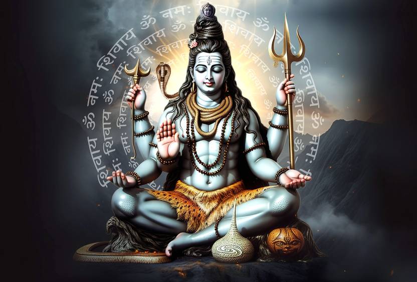 ShubhFly 41 cm Lord Shiva Wall Sticker Hindu God Shiv Om Namah Shivaya ...