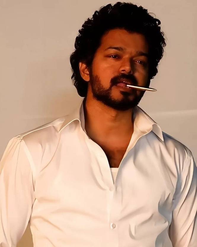 swaroopa 16.5 inch Thalapathy Vijay Sticker Self Adhesive Sticker Price ...