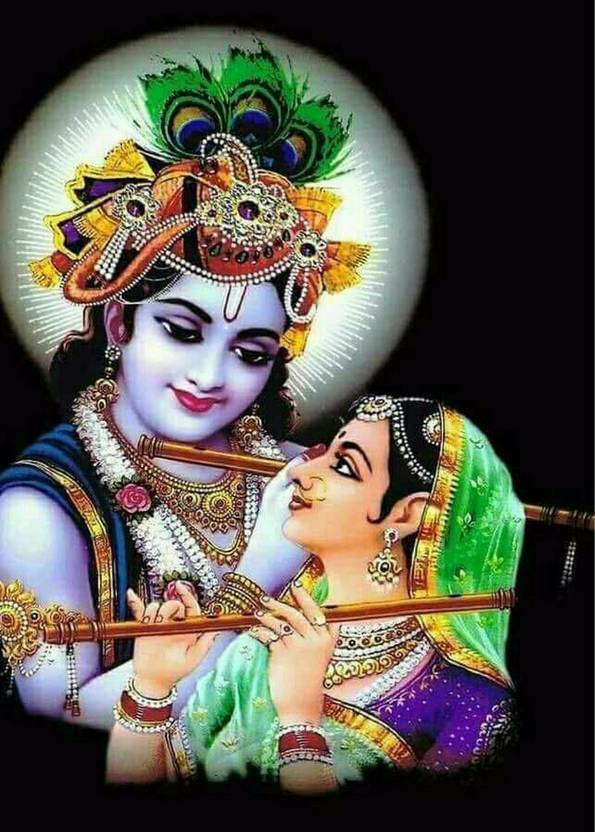 Online Collections 30.48 cm god krishna Sticker , radha krishna Poster ...