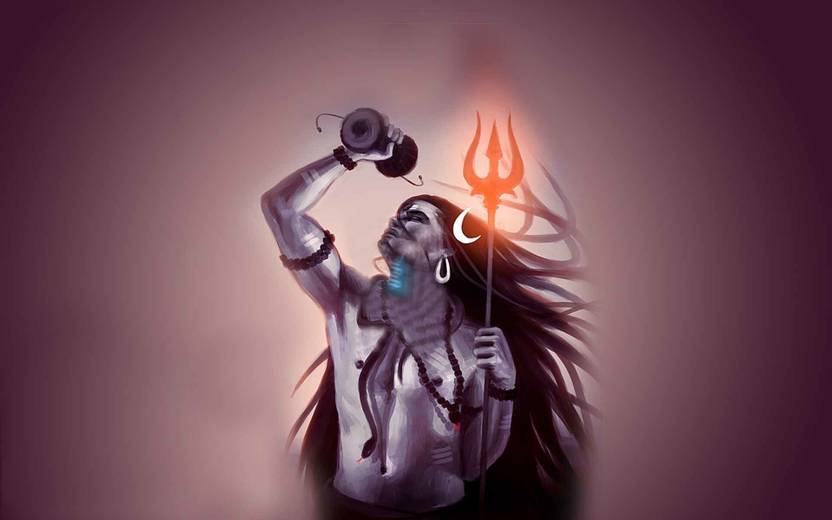 Online Collections 30.48 cm shiv ji Sticker Poster, God Shiva Poster ...