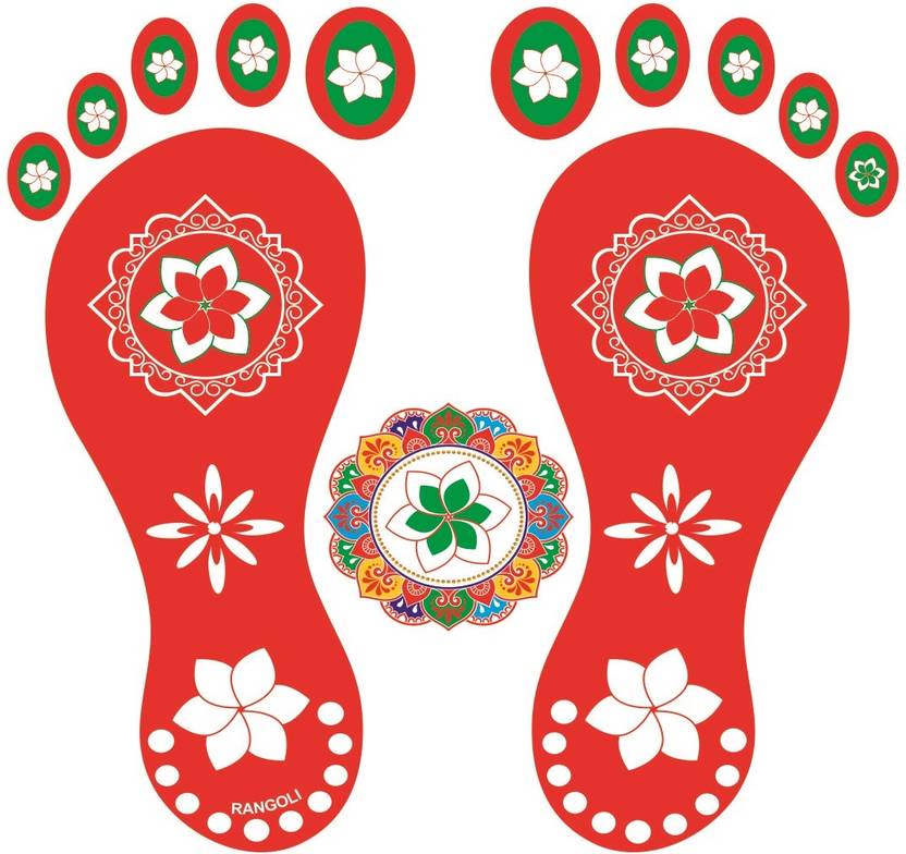 god & god's 4 cm LAXMI CHARAN Self Adhesive Sticker Price in India - Buy god & god's 4 cm LAXMI ...