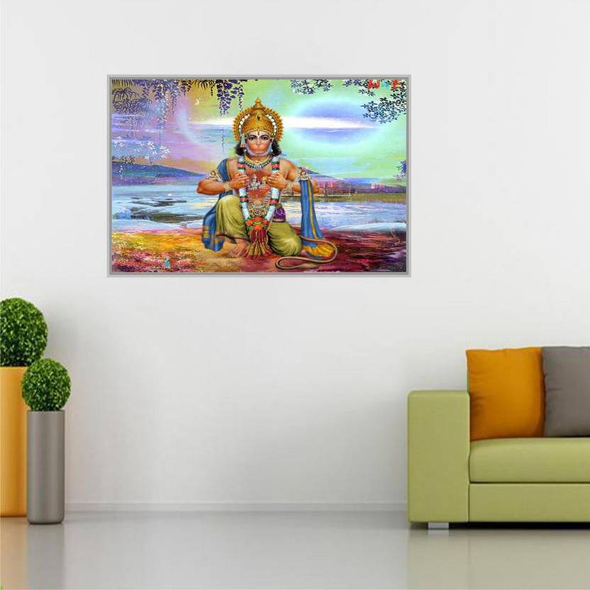 PARTHDECORE 75 cm Hanuman ji Wall Sticker Self Adhesive Sticker Price ...