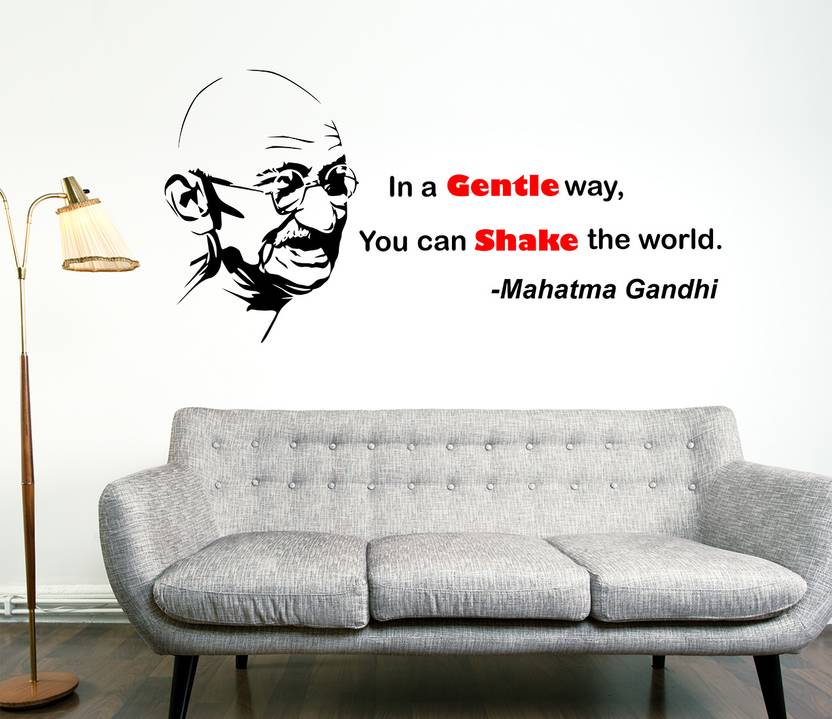 CEZZC 100 cm Mahatma Gandhi | Wall Stickers | PVC Vinyl | Non-Reusable ...