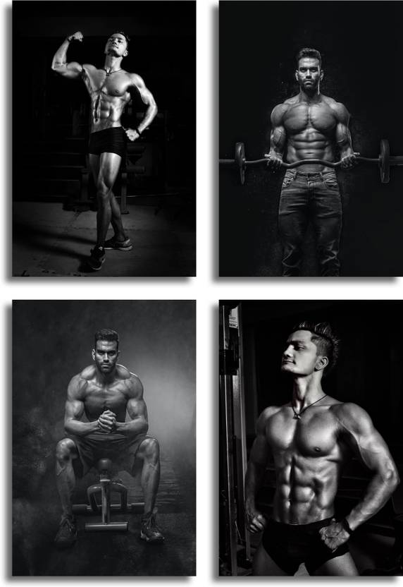 PRINTHUBS 30.48 cm Bodybuilder Motivational Poster For Room Gym Wall ...
