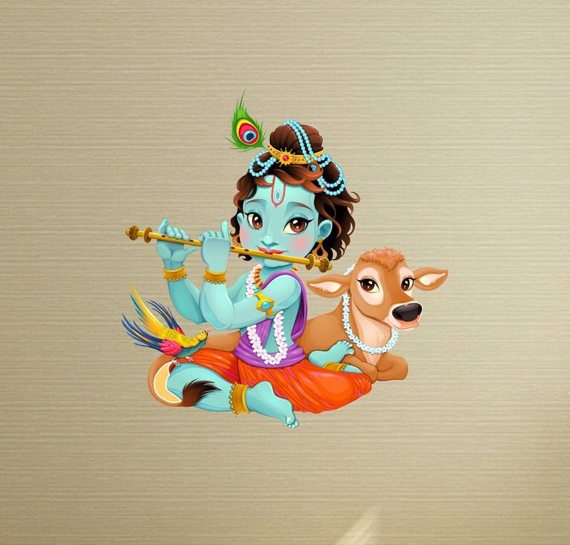 STICKER STUDIO 58 cm Sticker Studio"Lord krishna "Wall Sticker & Decal ...