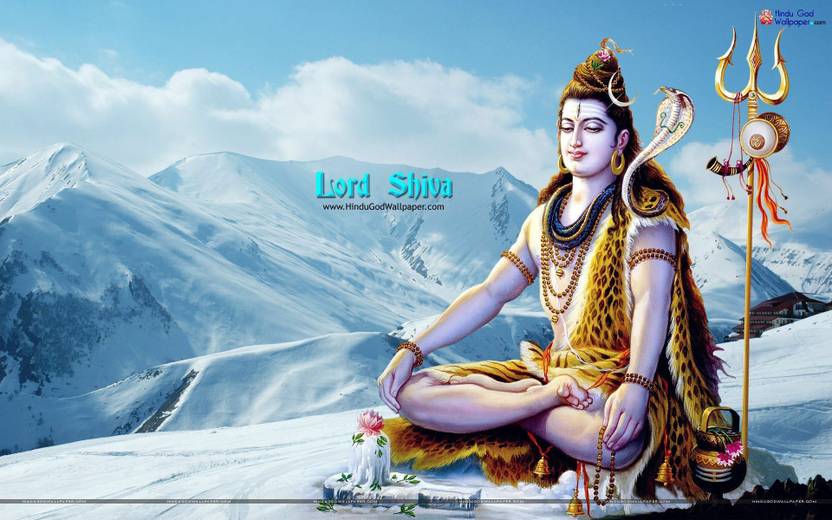 Online Collection 30.48 cm shiv ji Sticker Poster, God Shiva Poster ...