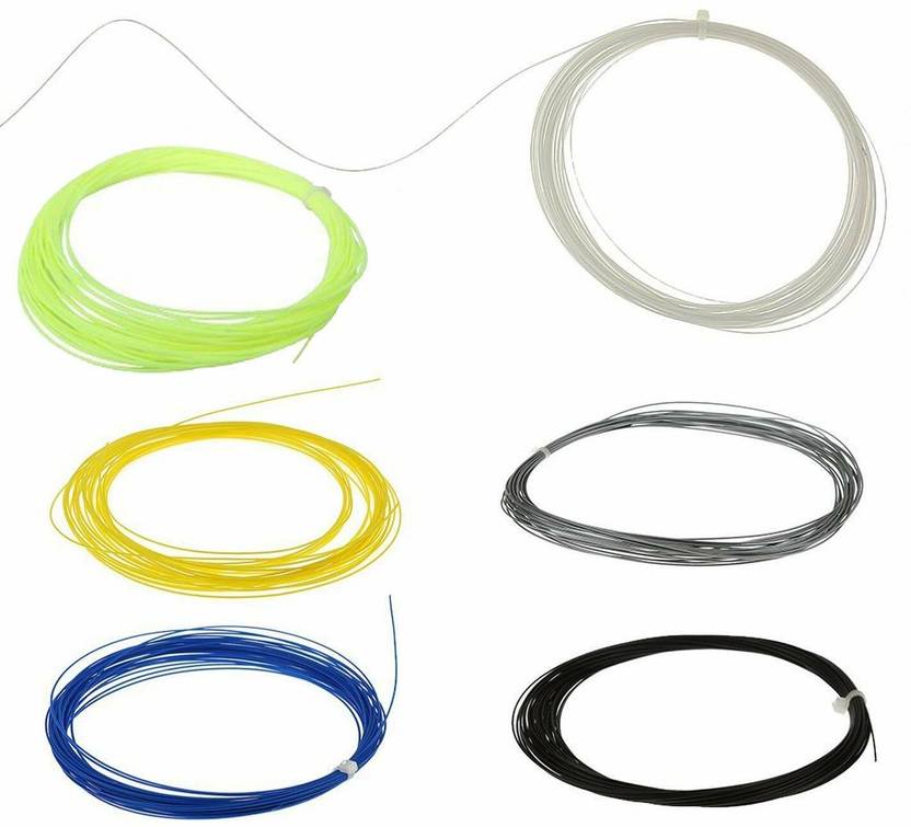 Decon High Resilience Badminton String, Size- 0.69MM, 10M (Pack of 6 ...