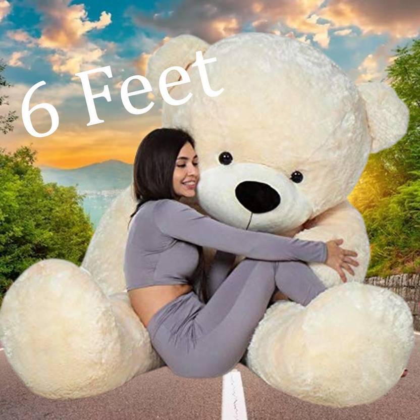 JINGA BELA 6 Feet CREAM Soft Teddy Bear For Birthday Party - 72 inch ...
