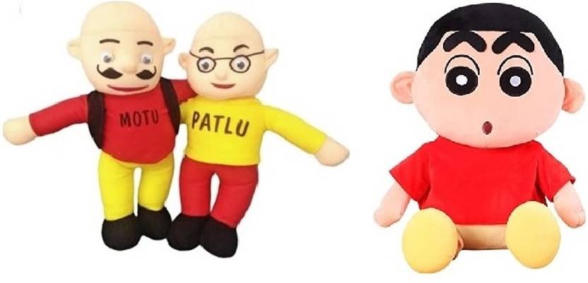 sai ji Shinchan and Motu Patlu Stuffed Plush Combo Soft Toy for Kids ...