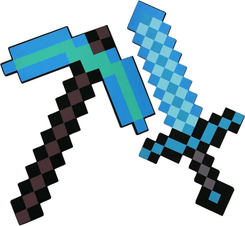 Rudrav Flufies Minecraft Sword and Pickaxe - Mine craft toys for Kids ...