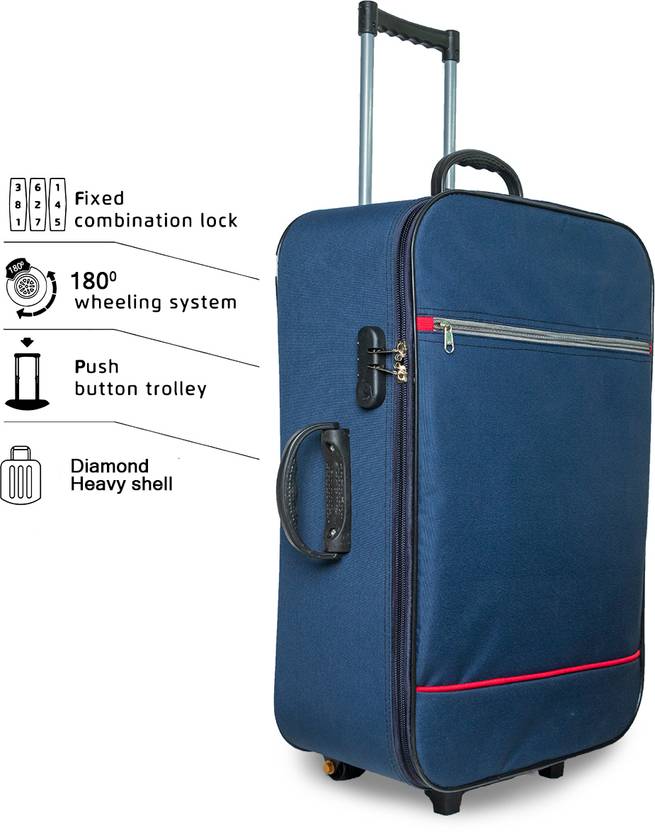 rk collection Cabin Suitcase (20 inch) - Blue 20INCH SUITCASE BAG ...