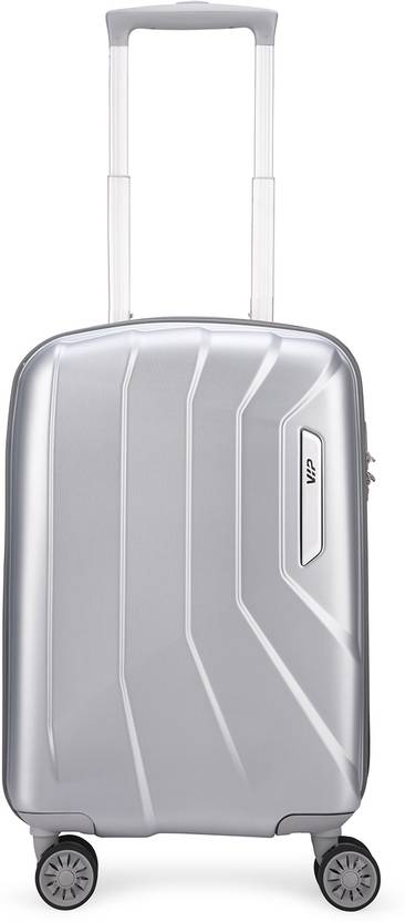 VIP NEPTUNE STROLLY 55 360° MET.SILVER Cabin Suitcase 8 Wheels - 22 ...