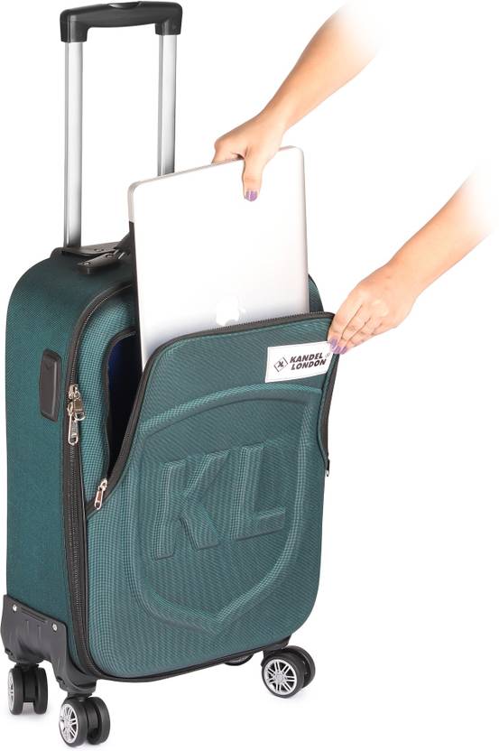 Kandel London 4 Wheel Spinners, Expandable Bag with Combination Lock ...
