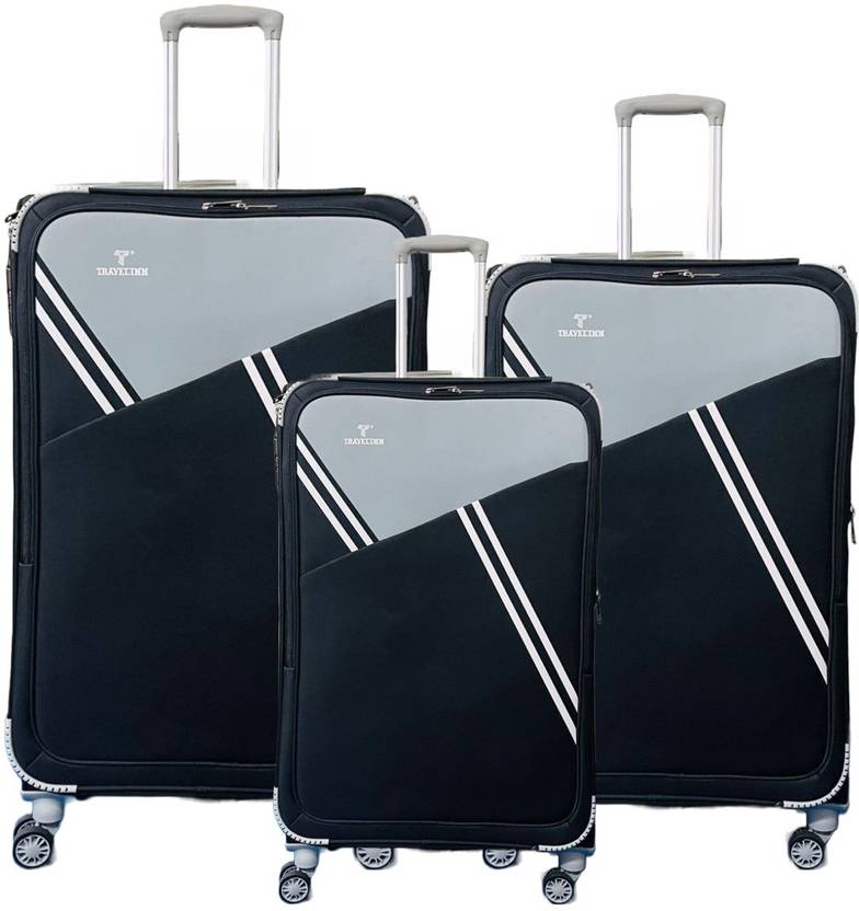 VIP Polyester Trolley Bag|8W Trolley|Anti-Theft Zip| Number Lock Cabin ...