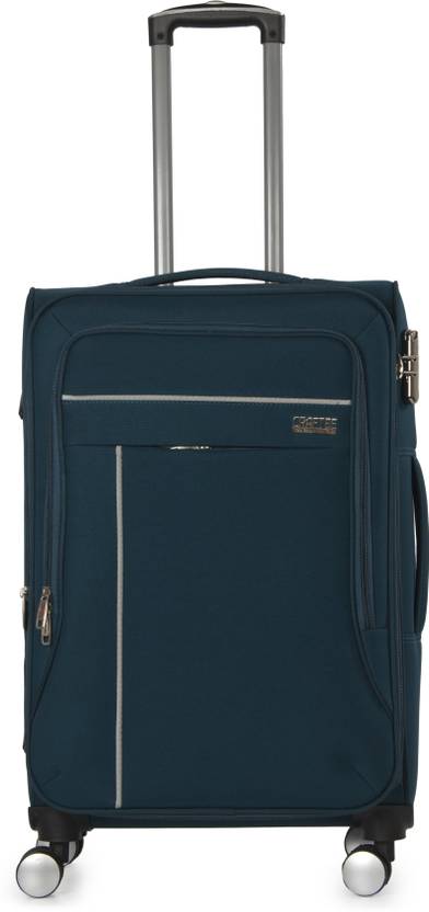 CRAFTEE Push Button Bag with Telescopic Trolley Expandable Check-in ...