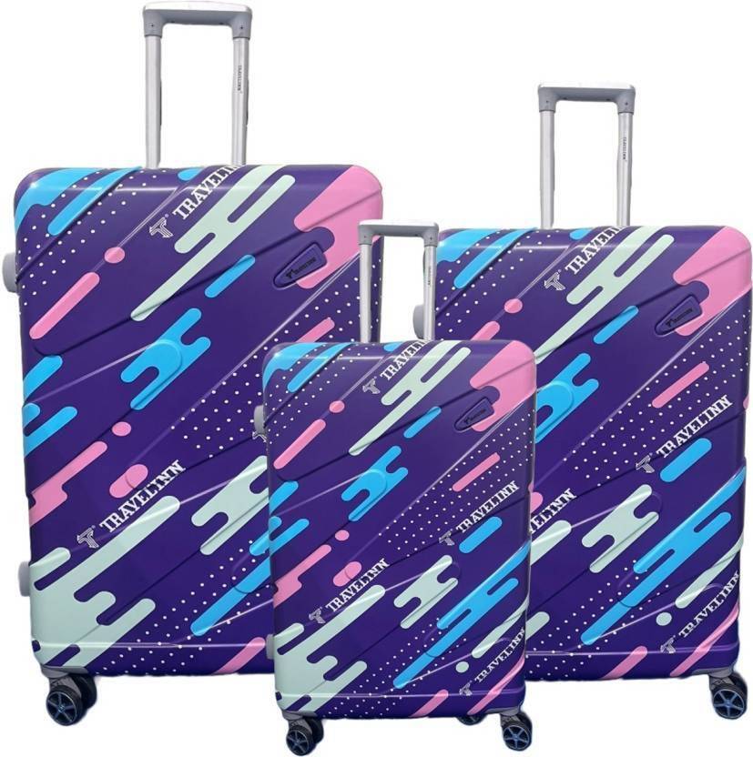 VIP Printed Polycarbonate Trolley Bag|8W Trolley|Anti-Theft Zip| TSA ...