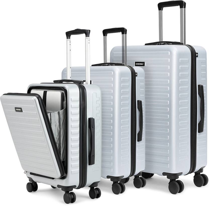 Assembly Trolley Bag Combo 3 Set-Cabin Trolley,Medium & Large Check-in ...